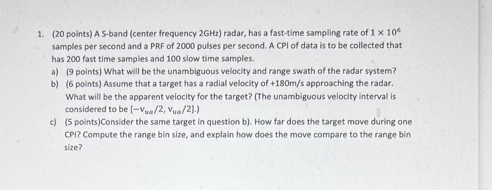 Solved by an EXPERT ( 20 ﻿points) ﻿A S-band (center frequency 2 ﻿GHz ) | Chegg.com