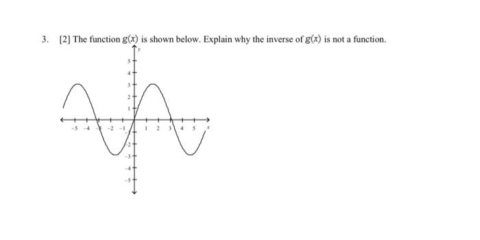 Solved 3 [2] The Function G X Is Shown Below Explain Why