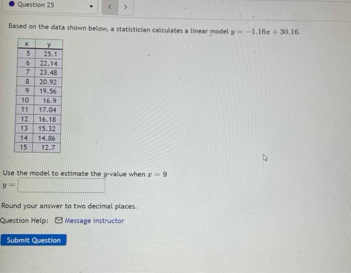 Solved Based on the data shown below, a statistician | Chegg.com