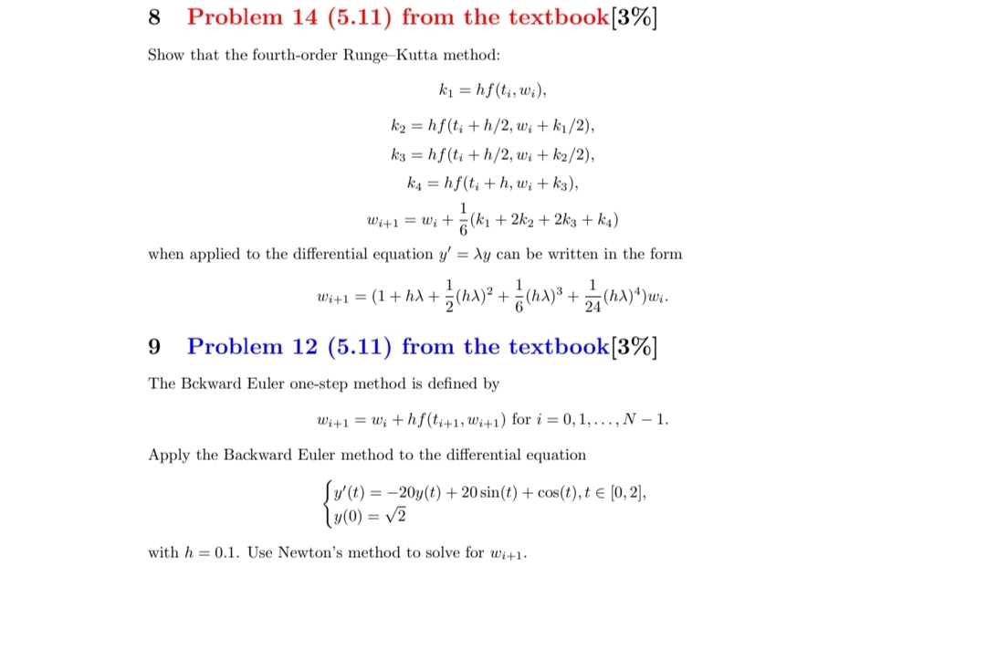 Solved 9 ﻿Problem 12 (5.11) ﻿from the textbook[3%]The | Chegg.com