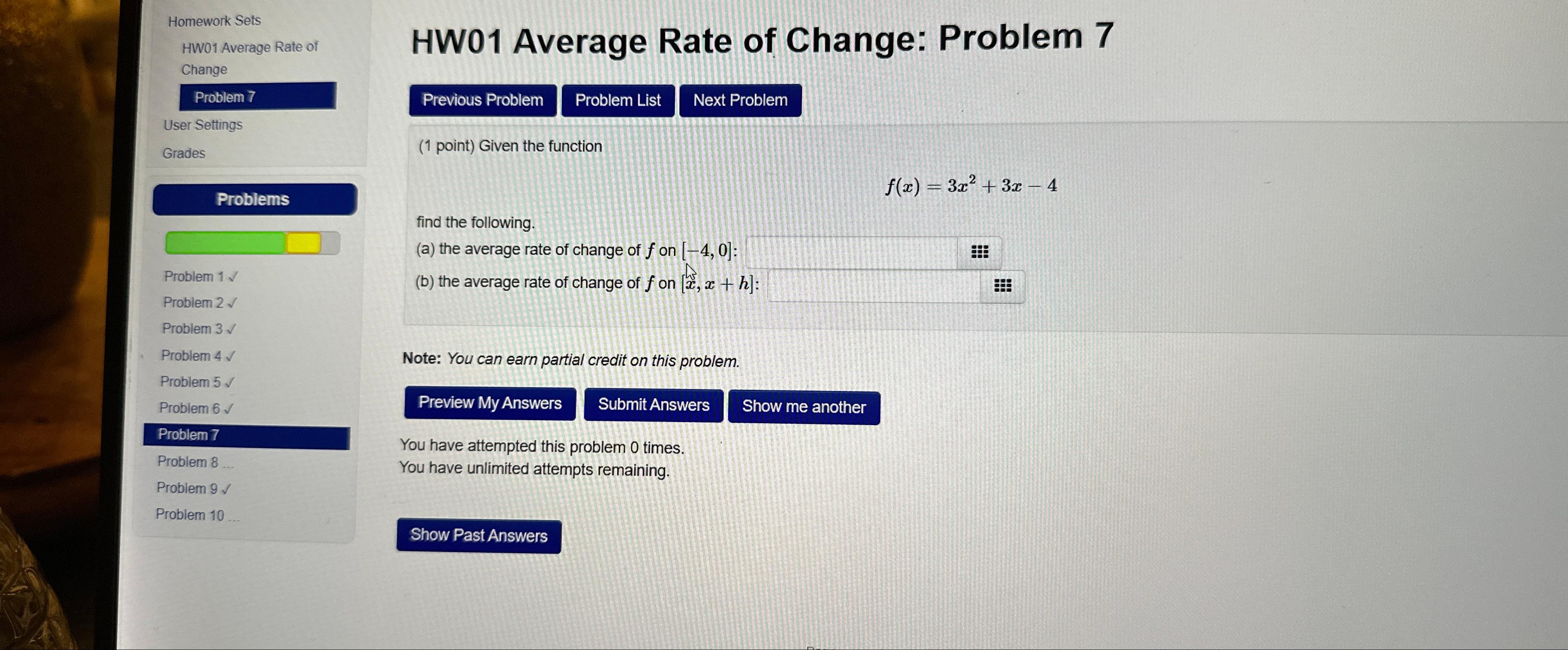 Solved Homework SetsHW01 ﻿Average Rate ofChangeHW01 ﻿Average | Chegg.com