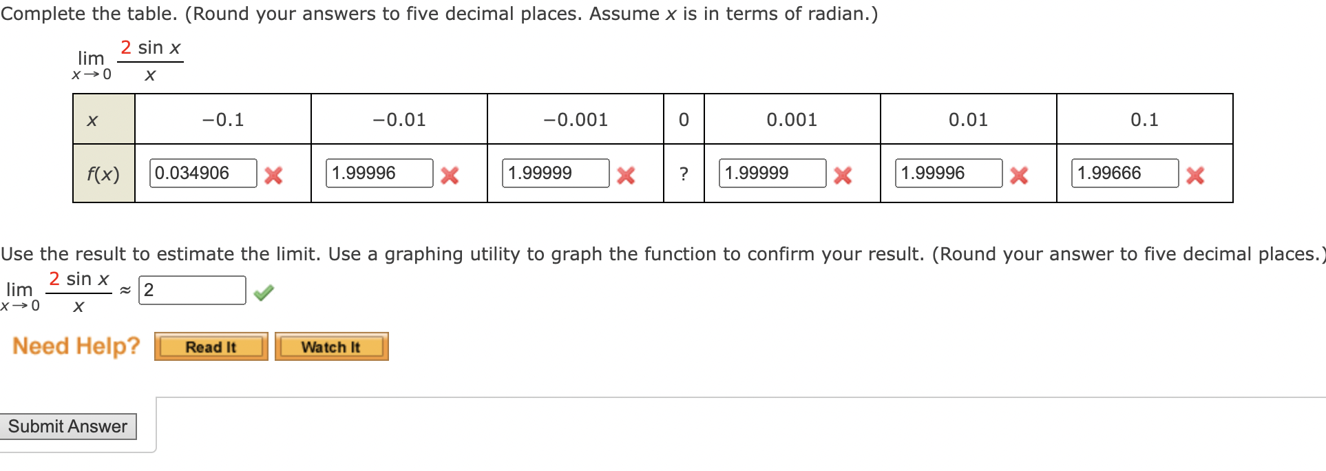 Solved Complete the table. (Round your answers to five | Chegg.com