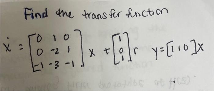 Solved Find the transfer function | Chegg.com