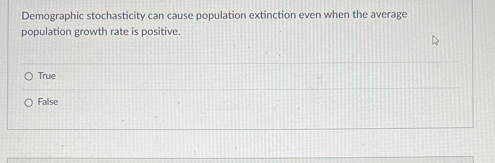 Solved Demographic stochasticity can cause population | Chegg.com