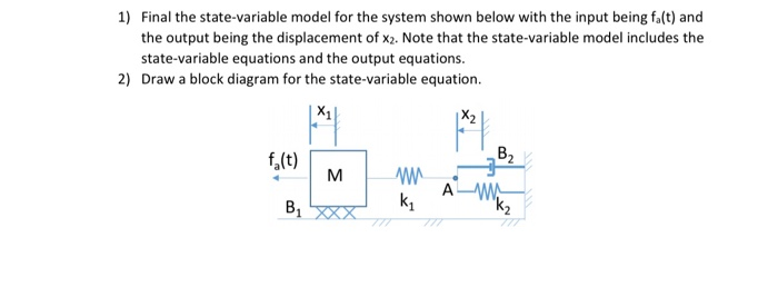 1) Final the state-variable model for the system | Chegg.com