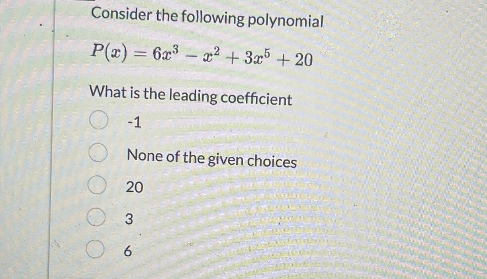 Solved Consider the following | Chegg.com