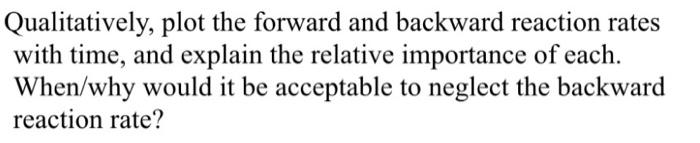 Solved Qualitatively, plot the forward and backward reaction | Chegg.com
