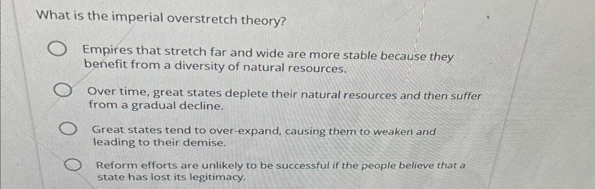 What is the imperial overstretch theory?Empires that | Chegg.com