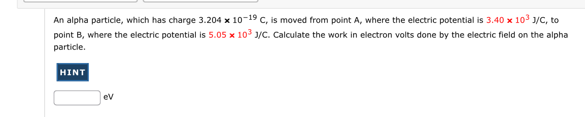 Solved An alpha particle, which has charge 3.204×10-19C, ﻿is | Chegg.com