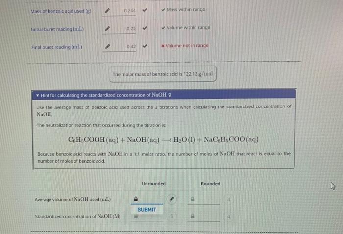 Experiment 1: Standardize an NaOH Solution Using | Chegg.com