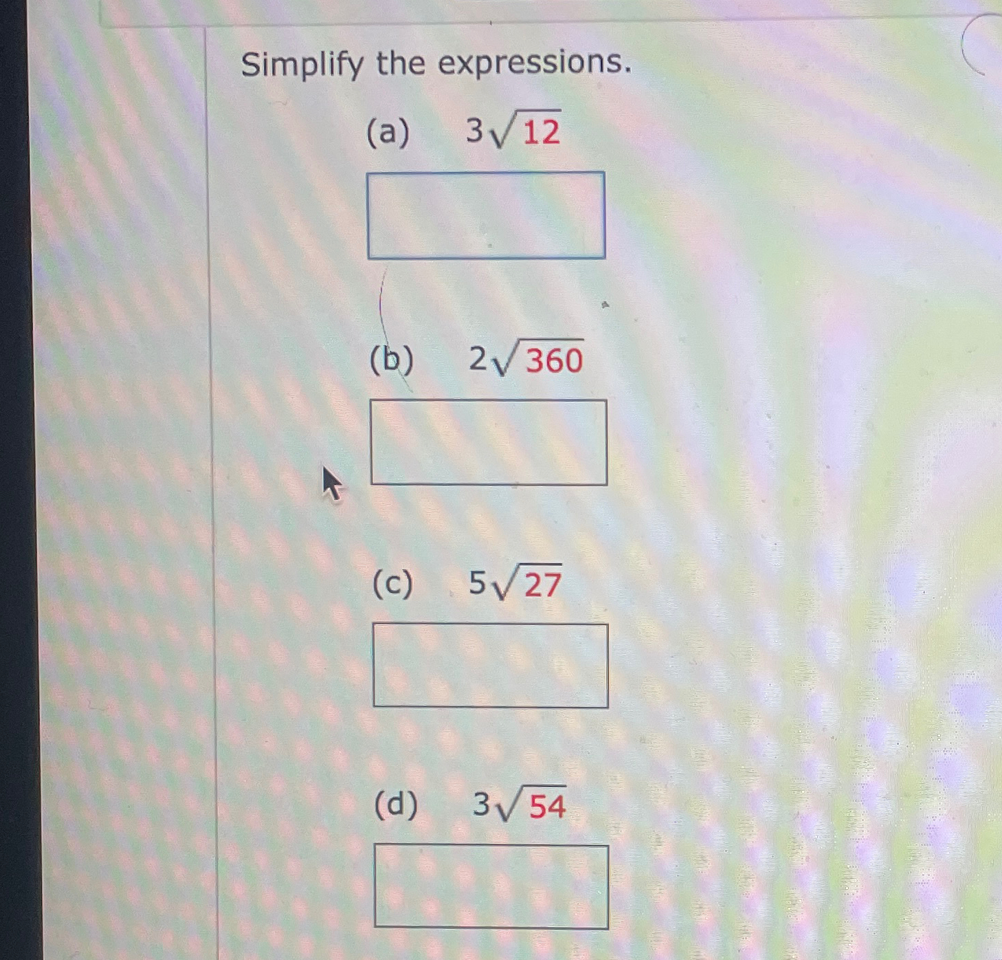 Solved Simplify the | Chegg.com