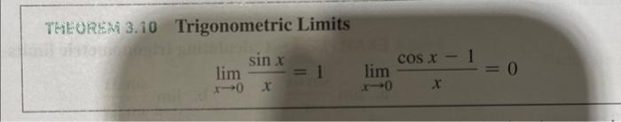 Solved 11-22. Trigonometric limits Use Theorem 3.10 to | Chegg.com