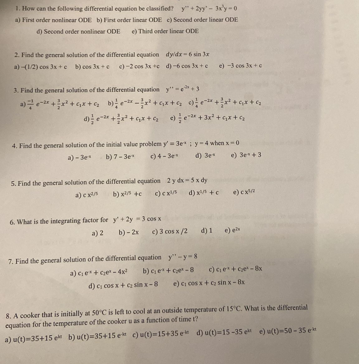 Solved How can the following differential equation be | Chegg.com