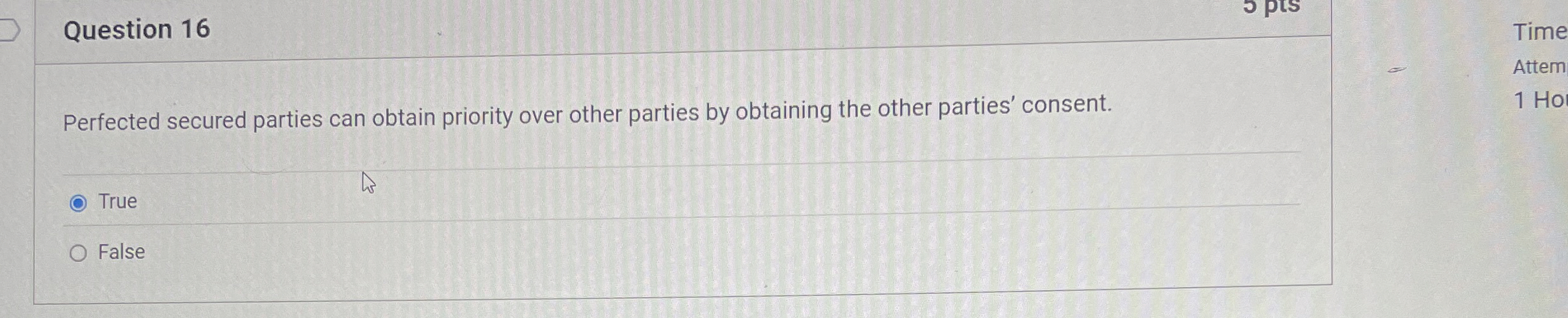 Solved Question 16Perfected secured parties can obtain | Chegg.com