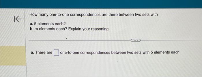 Solved How many one-to-one correspondences are there between | Chegg.com