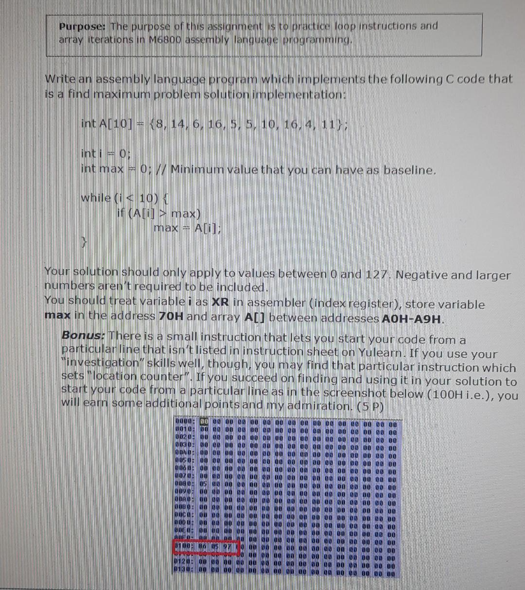 Solved Purpose: The purpose of this assignment is to | Chegg.com