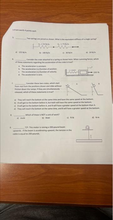 Solved 5 a). 125 4. The accietatien in cenition. 3. The ats | Chegg.com