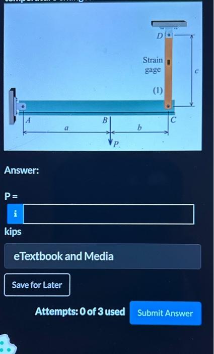 Solved Rigid bar ABC is supported by member (1), which has a | Chegg.com