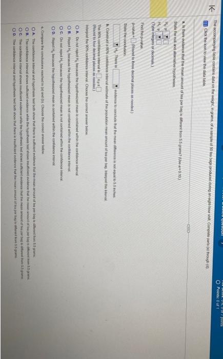 Chek the ion to vow the dera trible. State the nuli | Chegg.com