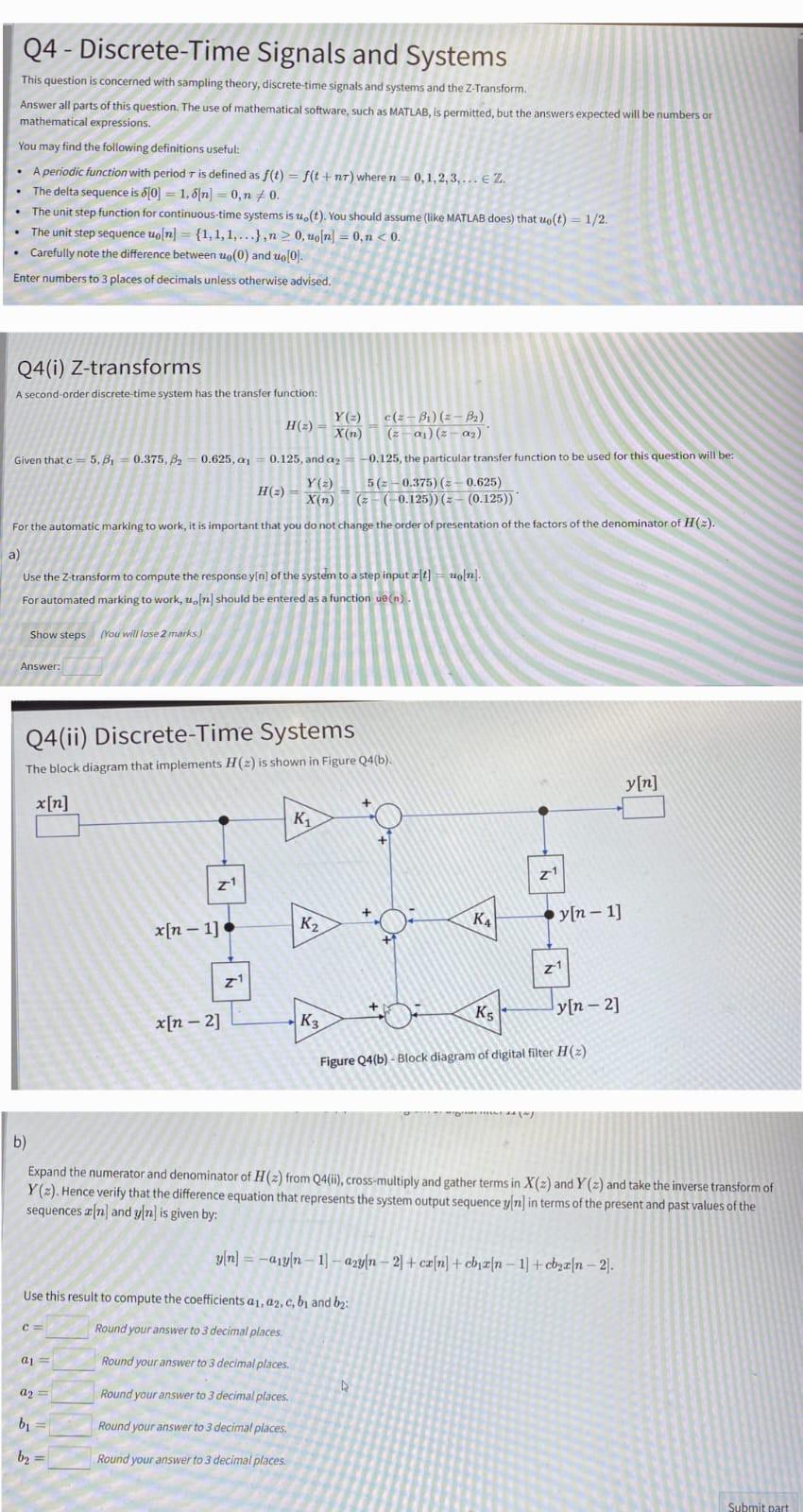 Solved Q4 - Discrete-Time Signals and Systems This question | Chegg.com