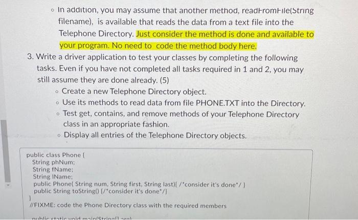 Solved 1. A Phone class is created as below. Modify the | Chegg.com