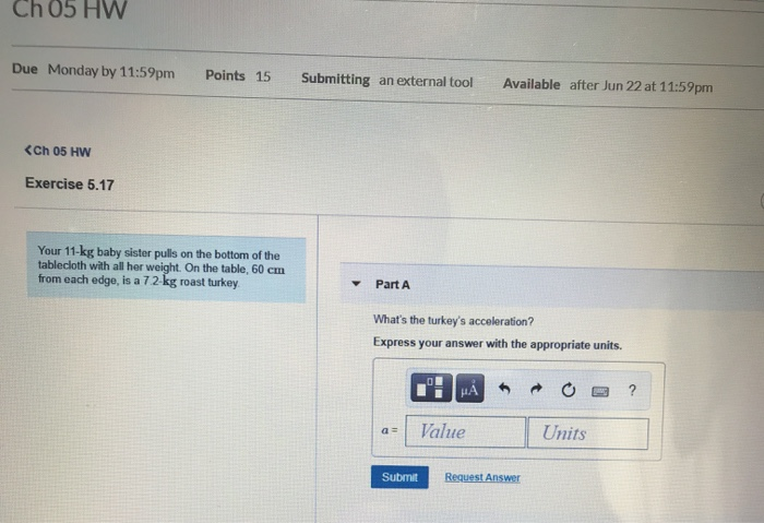 Solved Ch 05 HW Due Monday by 11:59pm Points 15 Submitting | Chegg.com