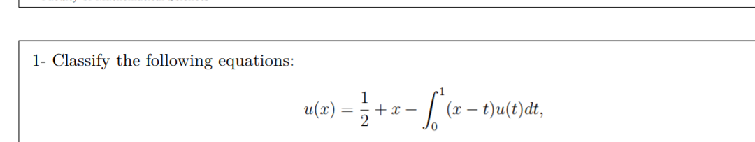 Solved 1- Classify the following equations: | Chegg.com