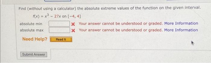 Solved Find (without using a calculator) the absolute | Chegg.com