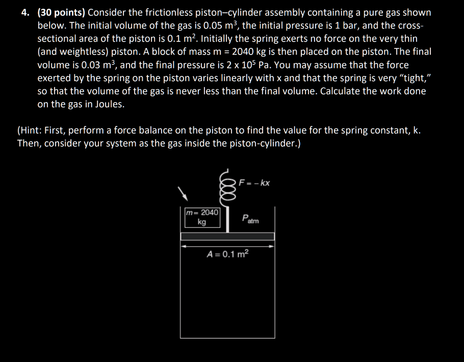 Solved 4. (30 ﻿points) ﻿Consider the frictionless | Chegg.com