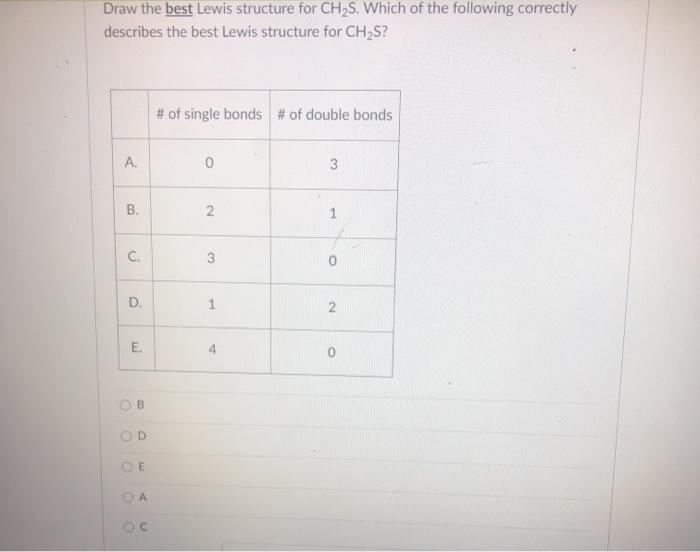 Lewis Structure For Ch2s