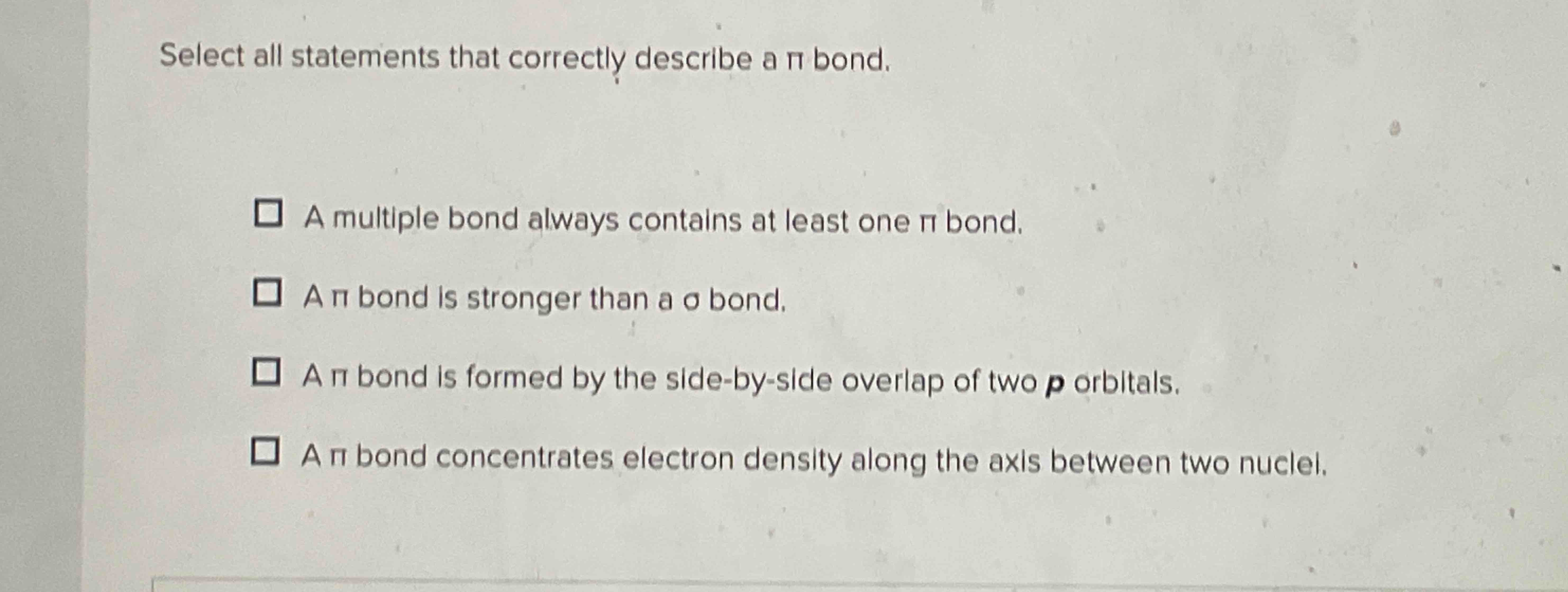 Solved Select all statements that correctly describe a | Chegg.com