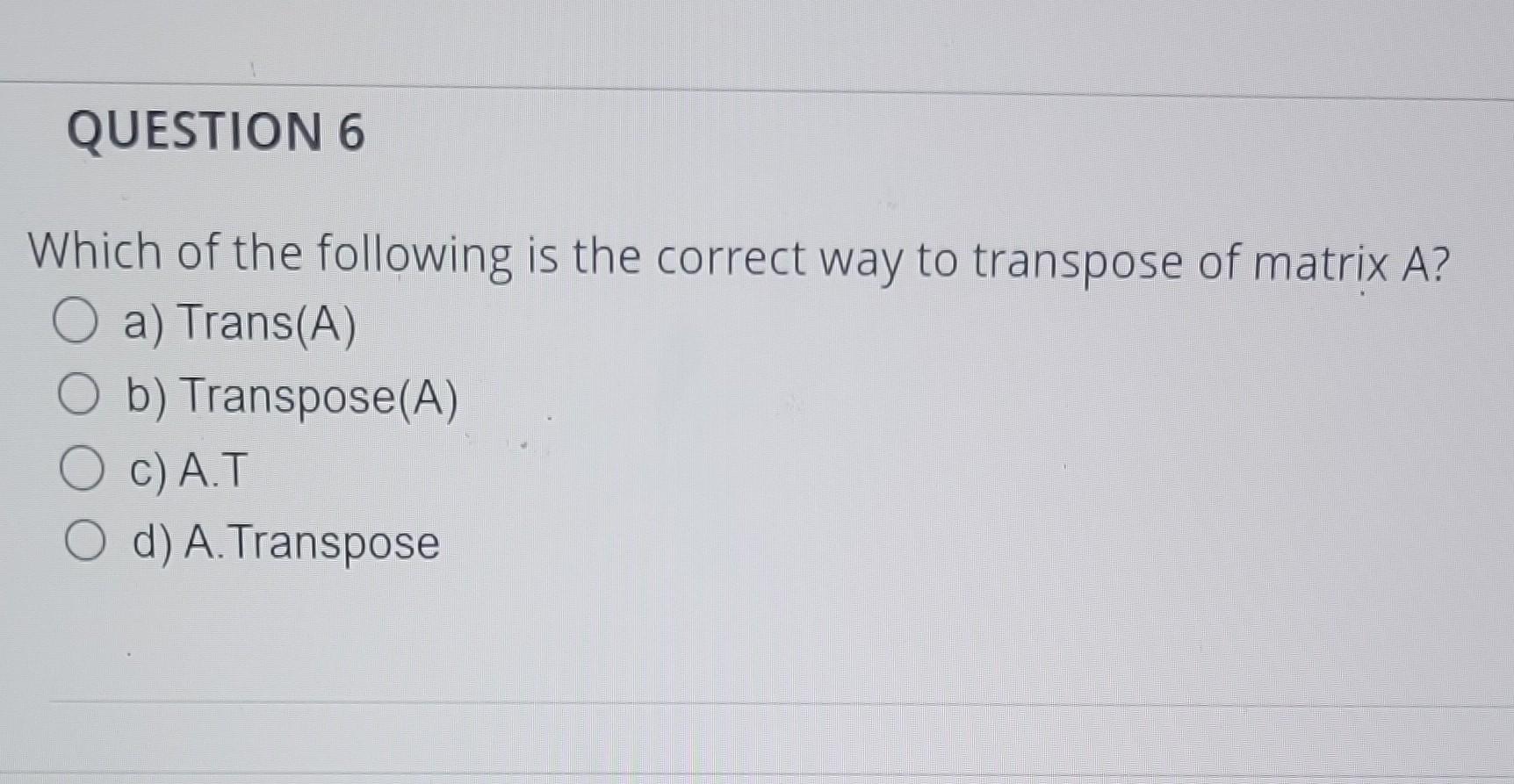 Solved Which of the following is the correct way to | Chegg.com