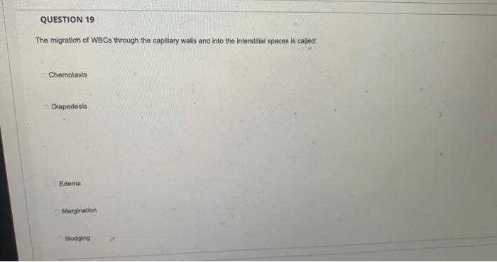 Solved Inflammation is described as "calor, nubor, fumor ot | Chegg.com