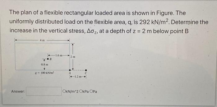 Solved The plan of a flexible rectangular loaded area is | Chegg.com