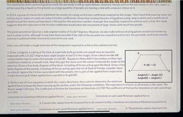 Solved The method by which ancient Egyptians built the | Chegg.com