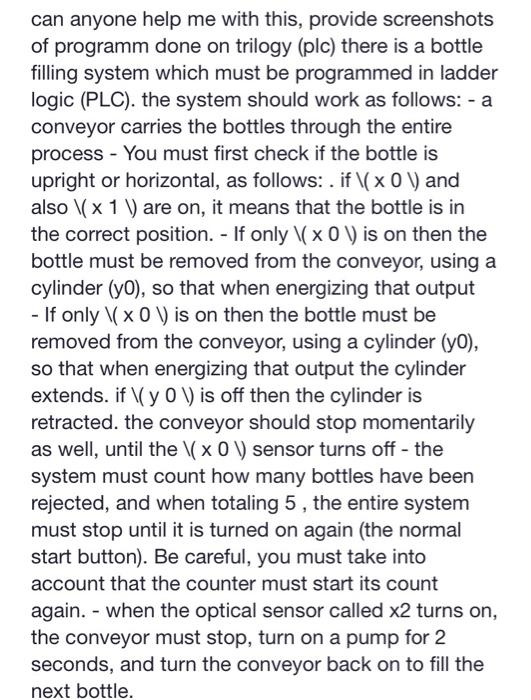 HELP PLEASE I NEED THIS DONE IN TRILOGI PROGRAM, | Chegg.com