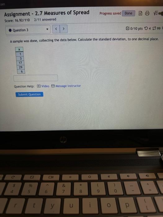 Solved A sample was done, collecting the data below. | Chegg.com