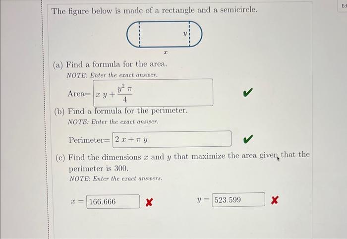 Solved The figure below is made of a rectangle and a | Chegg.com