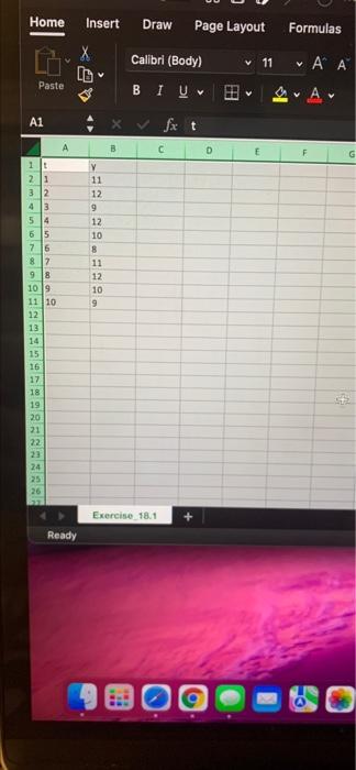 Solved Home Insert Draw Page Layout Formulas E Calibri | Chegg.com