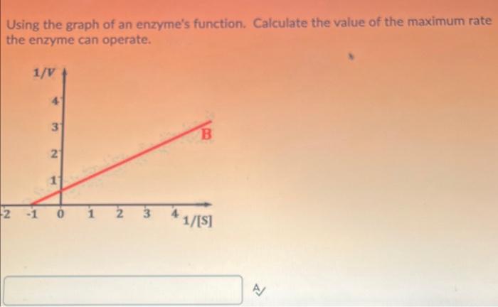 Solved Using the graph of an enzyme's function. Calculate | Chegg.com