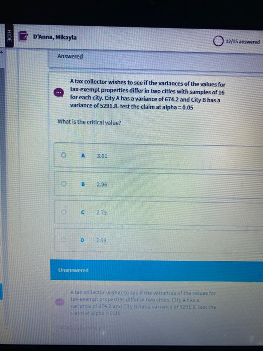 Solved for the problem, what is the critical value, test | Chegg.com