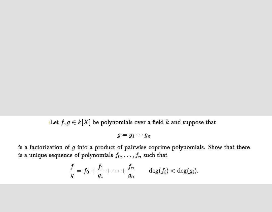 Solved Let f,gink[x] ﻿be polynomials over a field k ﻿and | Chegg.com
