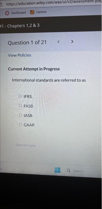 https://education.wiley.com/was/ui/v2/assessment-pla | Chegg.com