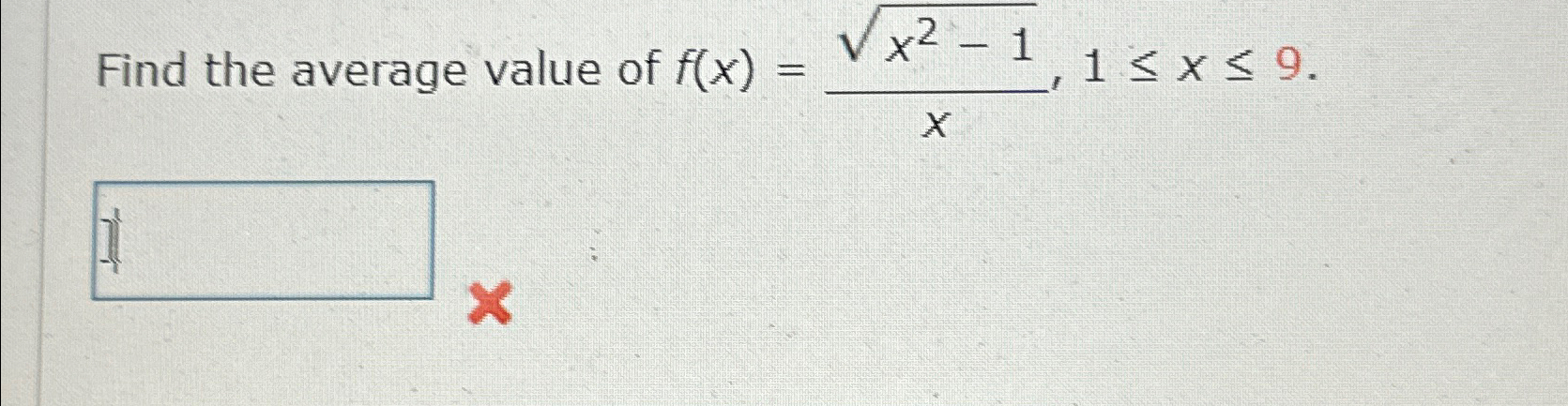 Solved Find the average value of f(x)=x2-12x,1≤x≤9 | Chegg.com