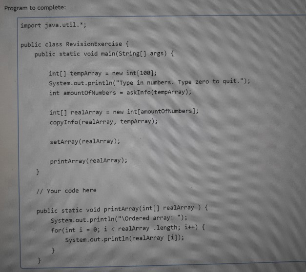 Solved Your task is to complete the program below by writing | Chegg.com