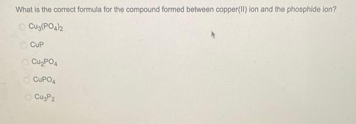 Solved What is the correct formula for the compound formed | Chegg.com