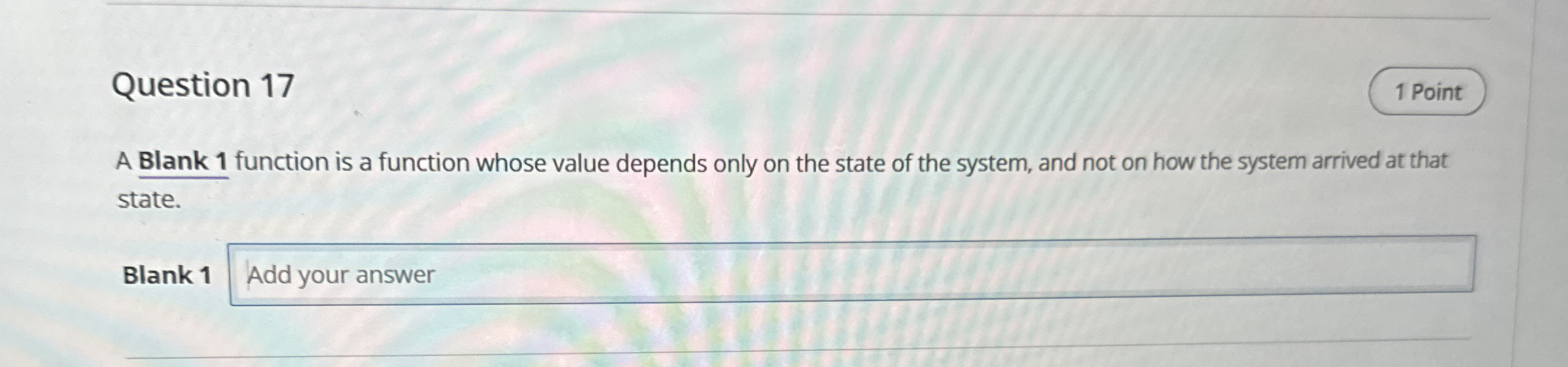High Quality SOLUTION Question 171 ﻿PointA Blank 1 ﻿function is a function | Chegg.com