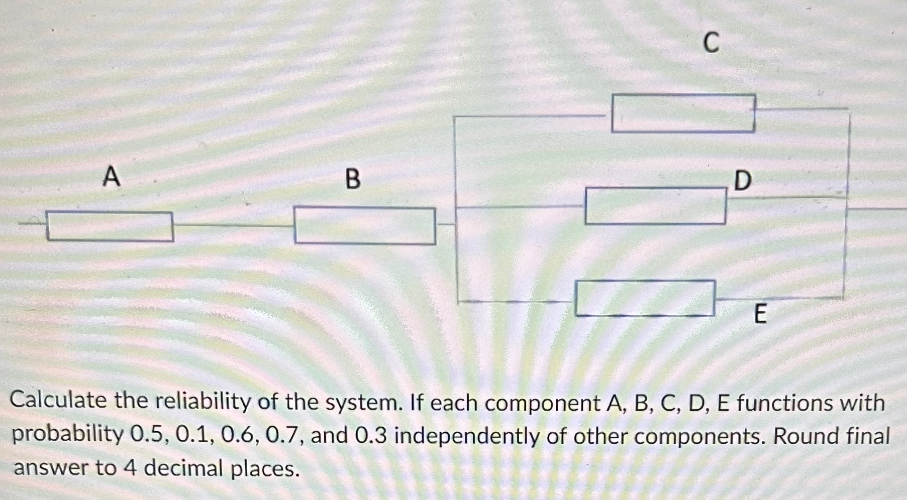 Calculate the reliability of the system. If each | Chegg.com