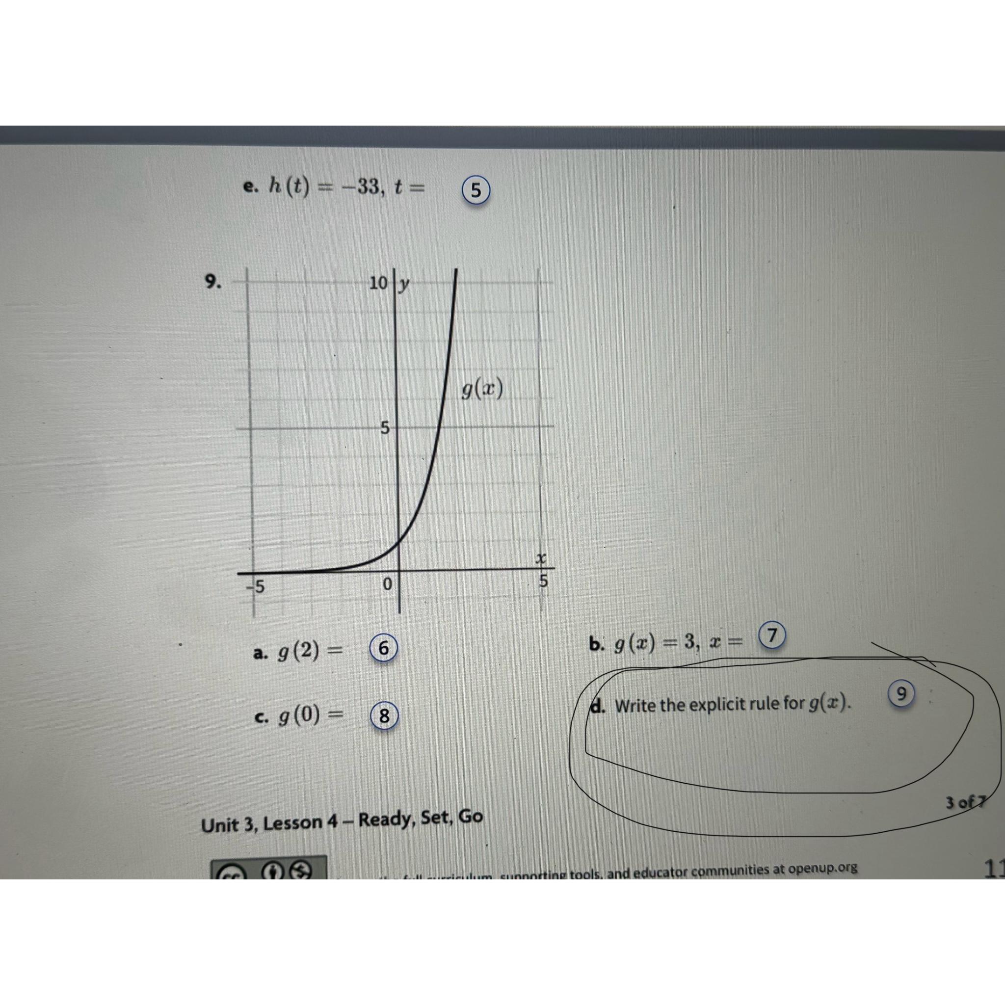 From the graphic. Write the explicit rule for g(x) | Chegg.com