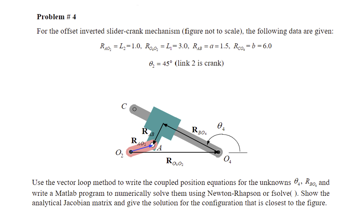 Solved Dynamics of Machines, Please hekp analyticallt | Chegg.com
